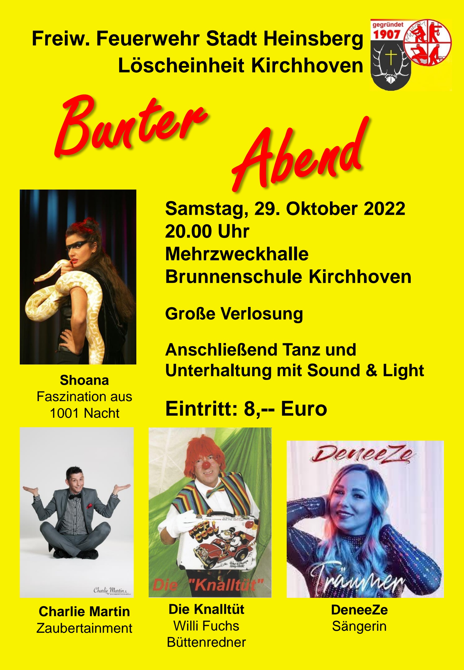 Bunter Abend am 29.10.2022 – Freiwillige Feuerwehr Heinsberg – Löscheinheit Kirchhoven